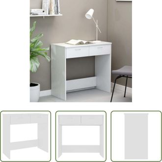 vidaXL Bureau &eacute;l&eacute;gant - Bureau Blanc 80x40x75 cm Bois ding&eacute;nierie
