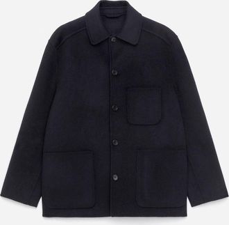 Arket Doubleface-Jacke Aus Wollmischung -Blau