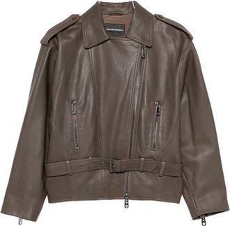 Emporio Armani Lederjacke - Braun