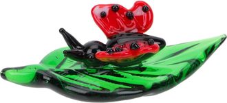 TOPBATHY Insektenschmuck Gartenkunst Glasfiguren graceling farbiges Autodekorationen buntes Glasdekor Desktop-Ornament in Insektenform Schnecken Kristall Bonsa