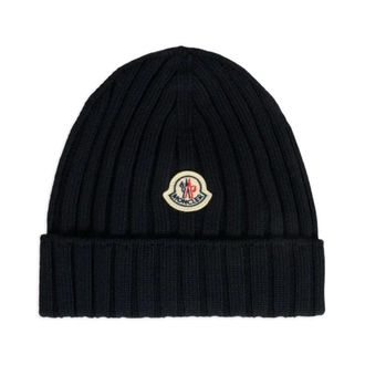 Moncler unisex, Accessoires, Noir, Taille: 2XS Bonnet Tricoté Hat