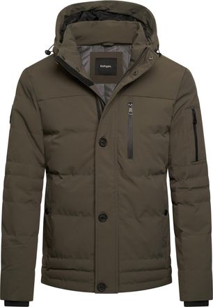 Behype. Herren Winterjacke mit abnehmbarer Kapuze Kurze Steppjacke warme Outdoorjacke Jacket Puffer-Jacke (DE/NL/SE/PL, Alphanumerisch, L, Regular, Regular, K