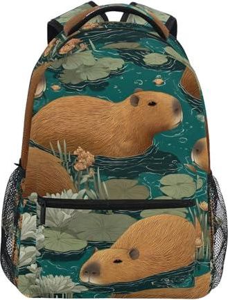 Generic Lotus Capybara Sac &Agrave; Dos Loisir Sacs A Dos Confort Sacs D&Eacute;cole Pour Voyage Femme V&eacute;lo 29X40Cm