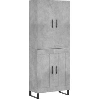 vidaXL Highboard Betongrau 69,5x34x180 cm Holzwerkstoff Vidaxl
