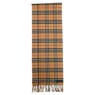 Burberry Pre-owned Schal mit Regenbogenstreifen-Detail aus beigem Kaschmir - - Pre-owned - Damen - Beige - ONE SIZE
