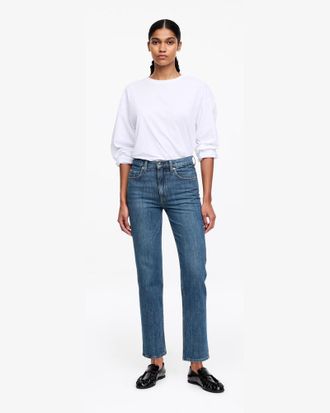 Arket JADE Cropped Slim Jeans -Blau