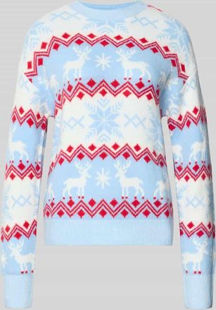 Christian Berg Relaxed Fit Strickpullover aus elastischem Material-Mix