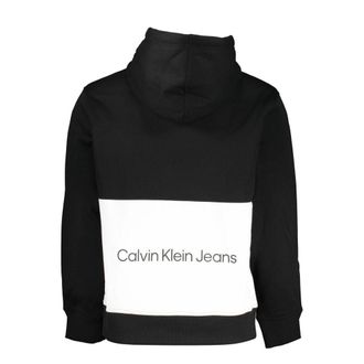 Calvin Klein Logo-Embroidered Cotton-Blend Hoodie - Black