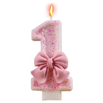 Generic Glitzer Geburtstagsnummer Kerze - Kuchen -Topper Mit Bowknot, Partydekoration | Elegante Feier Kerze F&uuml;r Frauen, Wiedervereinigungen Und Themenveranst