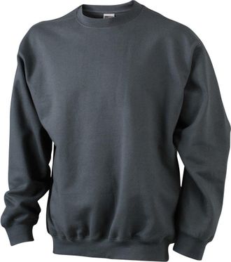 James & Nicholson JN040 Round Sweat Heavy Sweatshirt Rundhals Pullover &Uuml;bergr&ouml;&szlig;e, Farbe:Graphite (Solid);Gr&ouml;&szlig;en:4XL