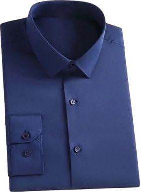 Generic Chemises fines et &eacute;lastiques &agrave; manches longues pour homme, coupe ajust&eacute;e, haut de bureau souple, 7668-21, 3XL