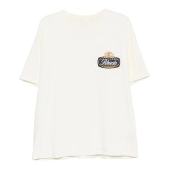 Rhude T-shirt col rond - Homme - Tops - Blanc - Taille: M