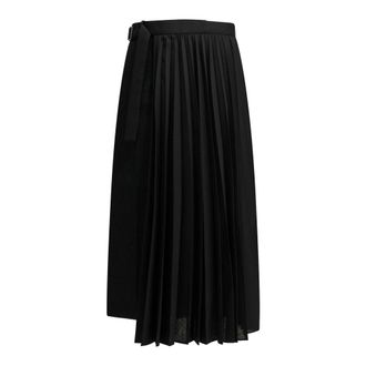 sacai Wollrock mit Plissee-Einsatz - - Skirts - Damen - Blau - M
