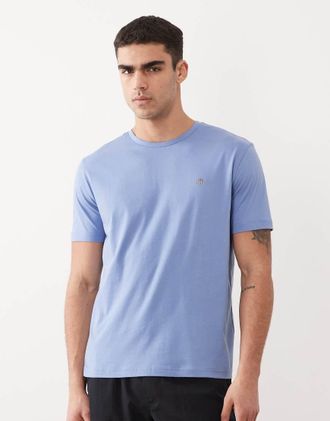 GANT T-Shirt in Blau mit Wappenlogo