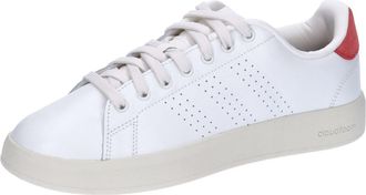 adidas Herren Advantage Premium Leather Shoes Schuhe, core White/core White/Bright red, 46 2/3 EU