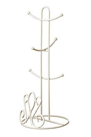 Premier Housewares Mug Tree, Metal, Cream, H38 x W16 x D16cm 0508281