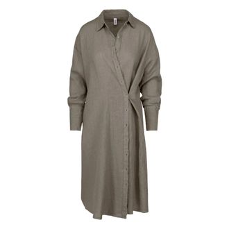 Bomboogie Femme, Robes, Gris, Taille: 36 FR Chemisier &agrave; manches longues
