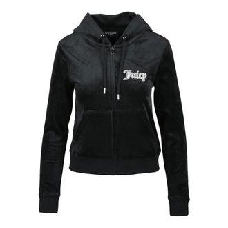 Juicy Couture Femme, Sweatshirts et sweats &agrave; capuche, Noir, Taille: 40 FR Felpa in ciniglia