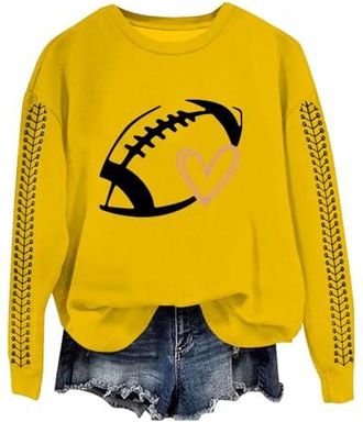 Generic Pull pour femme - Imprim&eacute; graphique britannique - Haut surdimensionn&eacute; - Col rond - Manches longues - Automne - Hiver - D&eacute;contract&eacute; - Confortable - Ten