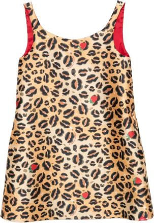 Alessandro Enriquez Femme, Tops, Brun, Taille: 36 FR Abito stampa leopardo