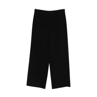 Max Mara Femme, Pantalons, Noir, Taille: 40 FR Wide Pantalons