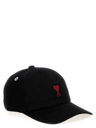 Ami Logo-Embroidered Cotton Baseball Cap - Black