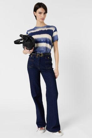 Gerard Darel T-shirt tie and die en lin - MABINTY - Indigo