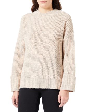 Jack & Jones JACK & JONES Damen JXELLINORA Crew Neck Knit Strickpullover, Cloud Dancer, S