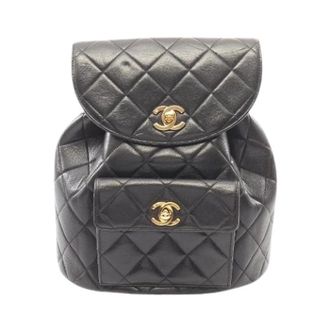 Chanel Sac &agrave; dos Pre-owned Matelass&eacute; en cuir dagneau - Femme - Pre-owned - Noir - Taille: ONE Size