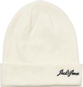Jack & Jones Beanie Bonnet Jacburnaby, Cloud Dancer, Taille Unique Hommes