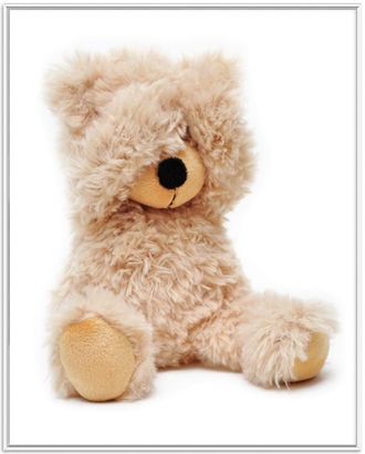 Wallario Wandbild - S&uuml;&szlig;er Teddyb&auml;r in Premiumqualit&auml;t, Poster mit wei&szlig;em Rahmen, Gr&ouml;&szlig;e: 40 x 50 cm