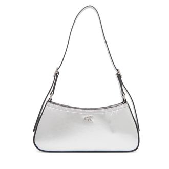 Calvin Klein Handtasche Calvin Klein Ck Metallic Small Shoulder Bag LV04F3304G Silberfarben