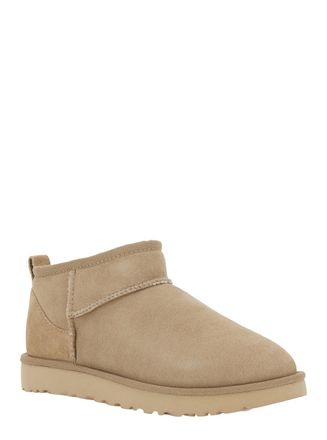 UGG Womens Boots Classic Ultra Mini Beige Leather Upper