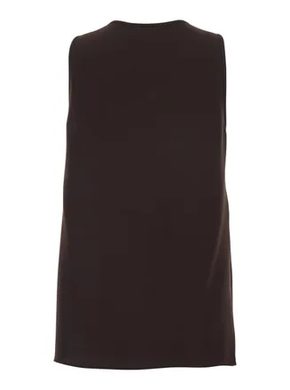 P.A.R.O.S.H. Womens Sleeveless Top Brown Tech Fabric Polyester Tops