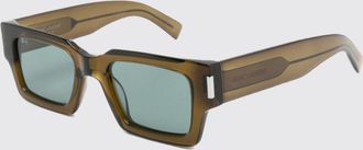 Saint Laurent Rechteckige Acetat-Sonnenbrille mit Schriftzug-Logo
