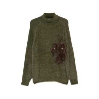 KidSuper Studios Graphic-intarsia High-neck Sweater