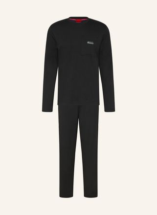 HUGO BOSS Hugo Schlafanzug Nocto Long schwarz