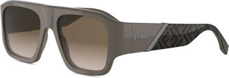 Fendi Diagonale Sonnenbrille - - Accessories - unisex - Grau - 54 MM