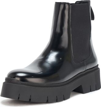 HUGO BOSS Kris Chunky Chelsea-Stiefel für Damen, Schwarze Jade, 38 EU