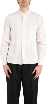 Mauro Grifoni Homme, Chemises, Blanc, Taille: 2XL Korean Collar Shirt