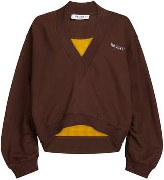 The Attico Sweat oversize col V en coton