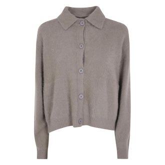 C.T. Plage Ct26103 Polo Neck Longsleeve Cardigan - - Knitwear - Damen - Beige - XS