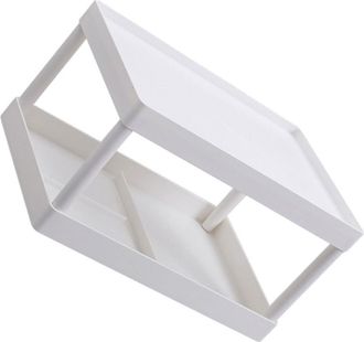 OSALADI Wei&szlig;es Modernes Desktop Organizer Regal Mehrschichtiges Aufbewahrungssystem f&uuml;r B&uuml;ro und Haushalt Robustes Tischregal f&uuml;r Zeitschriften Notizen Akten 