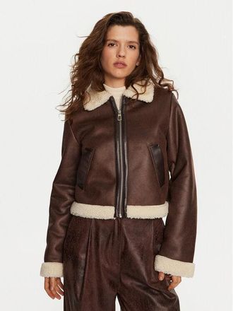 Only Jacke aus Kunstleder Betty 15322046 Braun Regular Fit