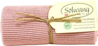 Solwang Küchentuch Hellrosa Rauch gestrickt Geschirrtuch Handtuch Baumwolle