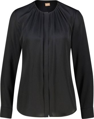 BOSS Damen Bluse aus Stretchseide BANORAH Langarm