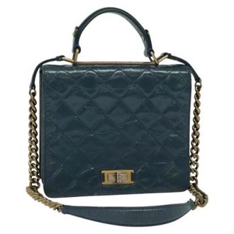 Chanel Pre-owned Cuir sacs-chanel - Femme - Pre-owned - Vert - Taille: ONE Size