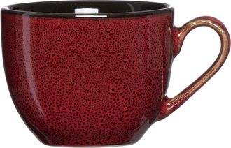 Ritzenhoff & Breker Gambia Espressotasse, 90 ml, Moderne Mokkatasse mit Farbverläufen, Skandinavisches Design mit Reaktivglasur, Steinzeug, Rot