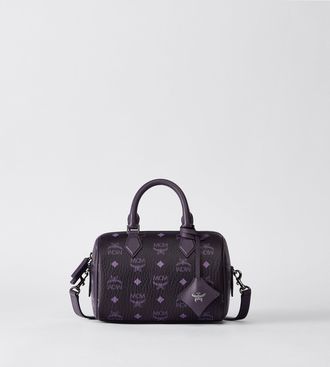 MCM Ella Boston Tasche in Visetos DEEP PURPLE VISETOS