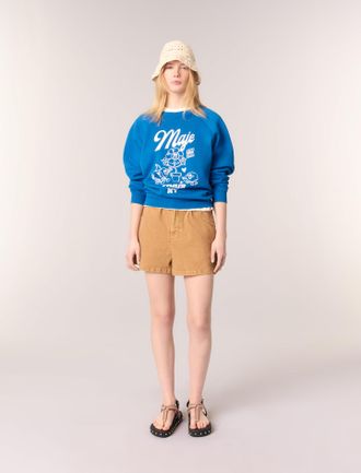 Maje Denimshorts - Beige - Gr&ouml;&szlig;e 40 - Maje
